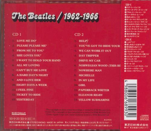 The Beatles 1962-1966 [The Red Album] Japanese 2 CD album set (Double CD) (21643)